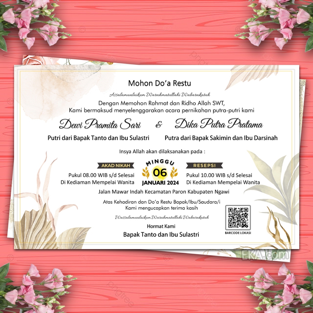 Jual Undangan Punjungan Pernikahan Untuk Nasi Kotak | Shopee Indonesia