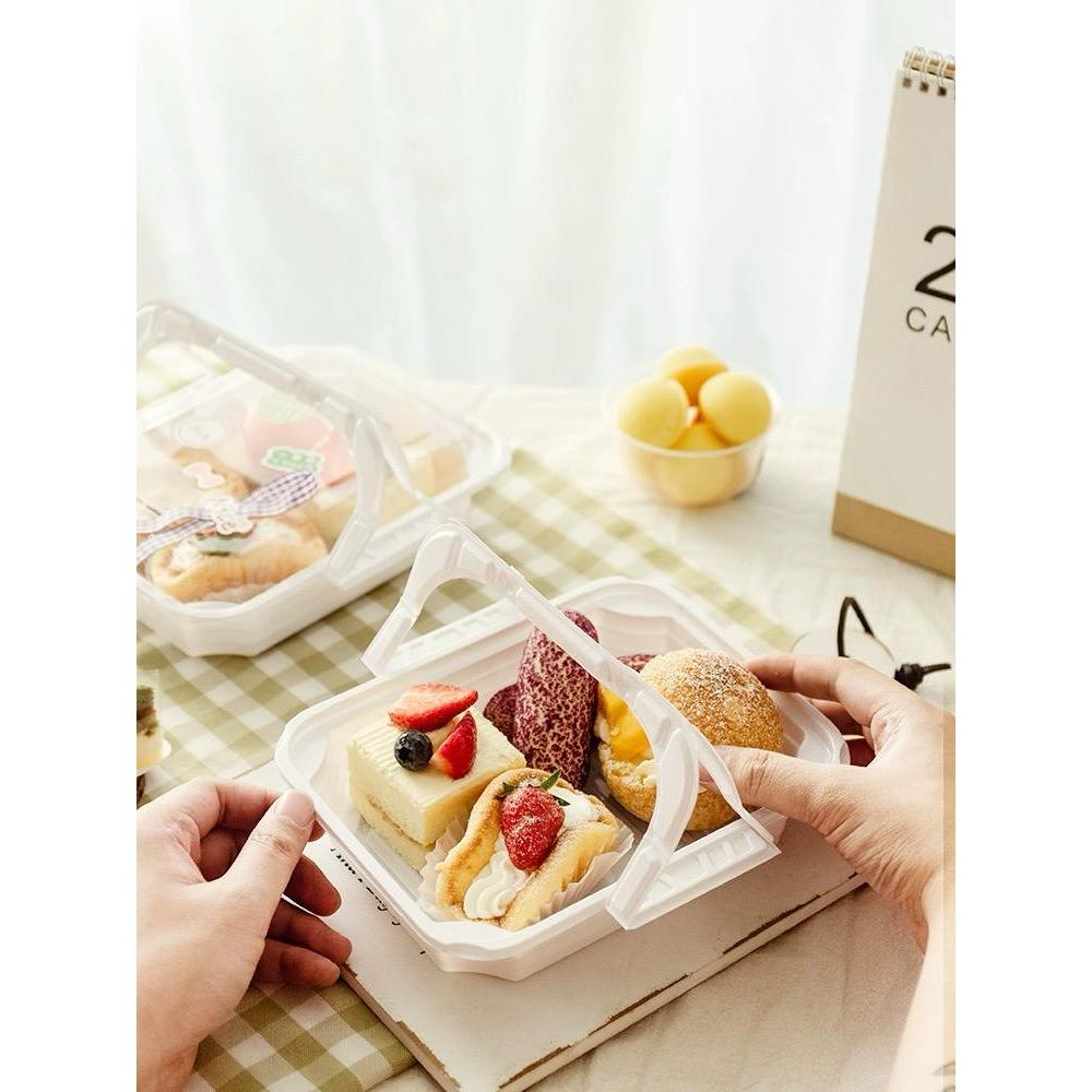 Jual 10 PCS BOX MIKA KOTAK MAKAN BENING KUE LUNCH BOX GAGANG | Shopee ...
