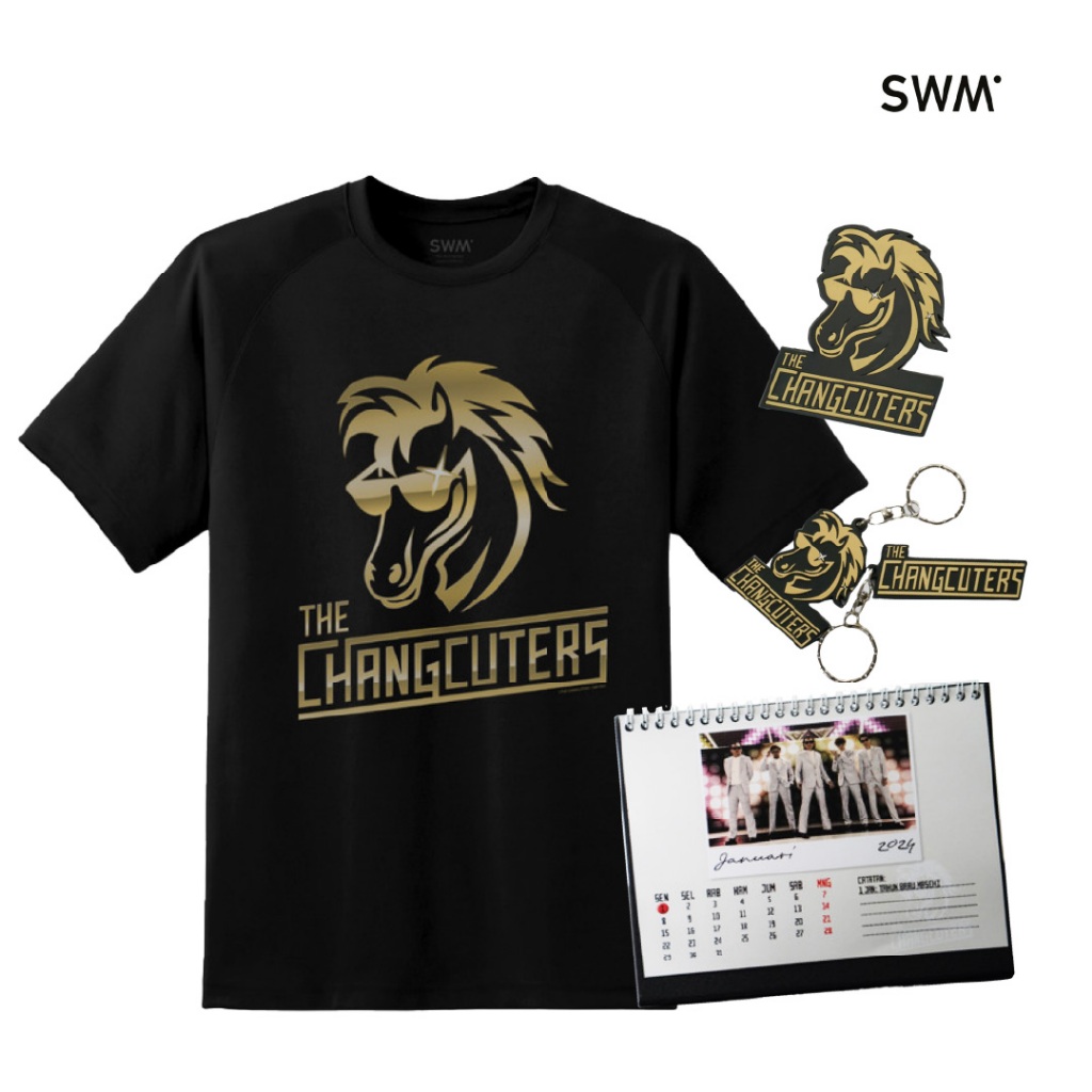 Jual New Logo The Changcuters Bundling (T-shirt + KeyChain + Grip Flex ...