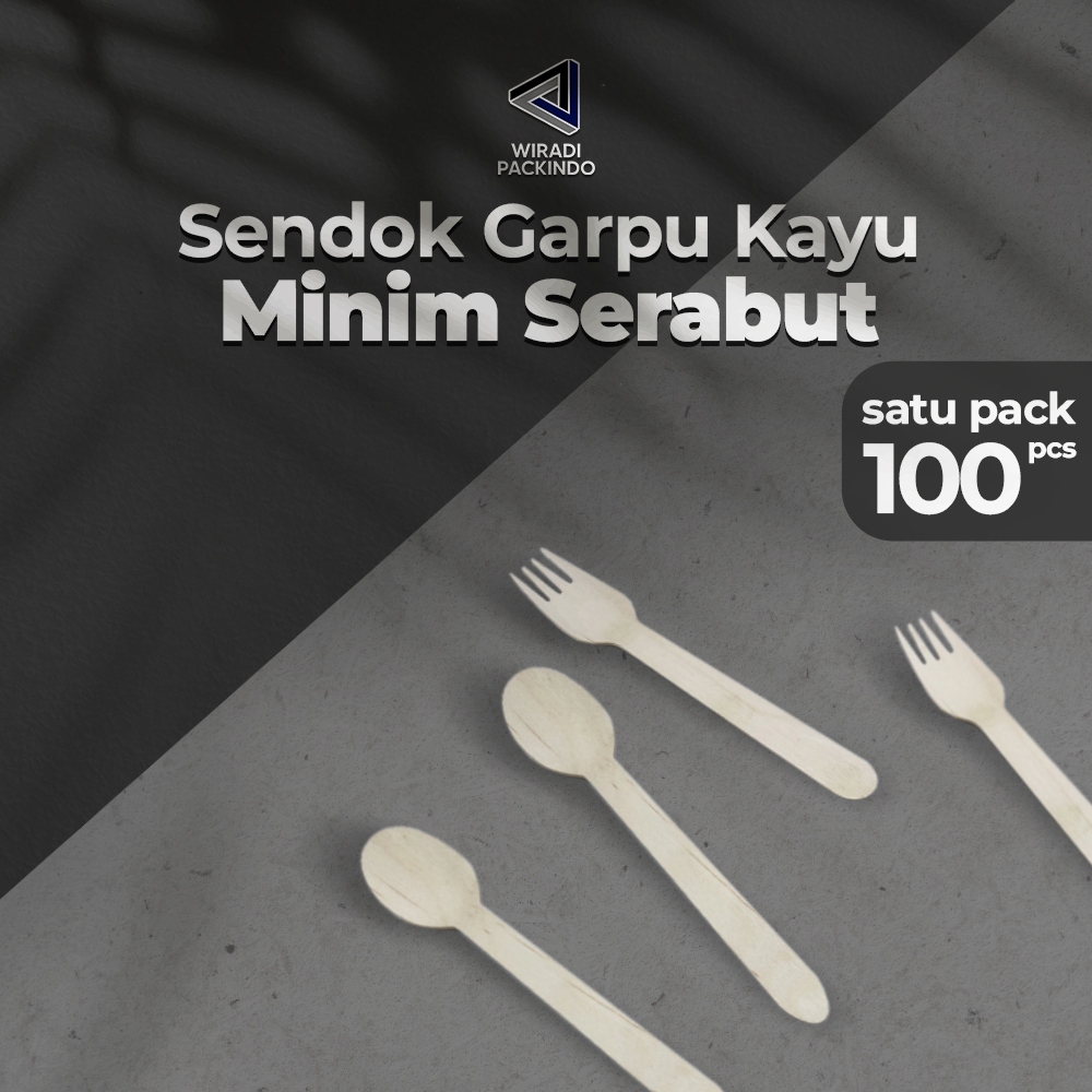 Jual SENDOK KAYU / GARPU KAYU SEKALI PAKAI HIGIENIS MINIM SERABUT ...