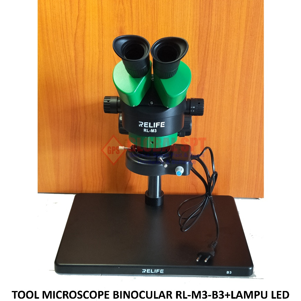 Jual TOOL MICROSCOPE BINOCULAR RL-M3-B3 INCLUDE LAMPU LED / TOOLS ...