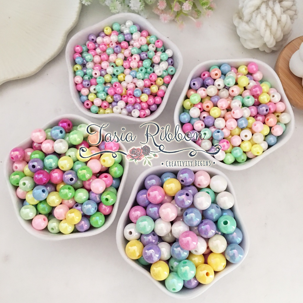 Jual NEW Manik Mote Bulat Pastel AB (Mote 162) | Shopee Indonesia