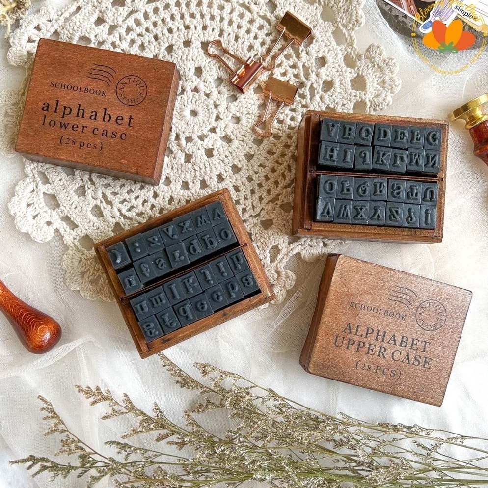 Jual Bloomingyourdays Stempel huruf alfabet alphabet stamp set journal ...