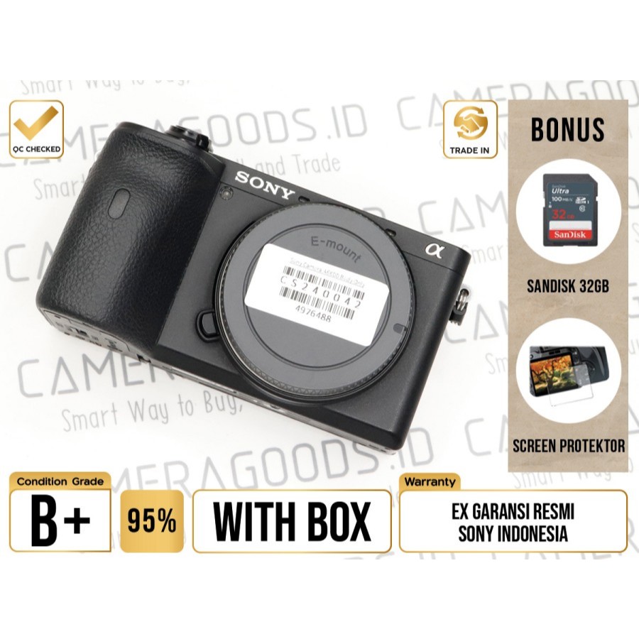 Jual Sony Alpha A6600 Body Only APSC Camera - Grade B+ - CS240042 ...