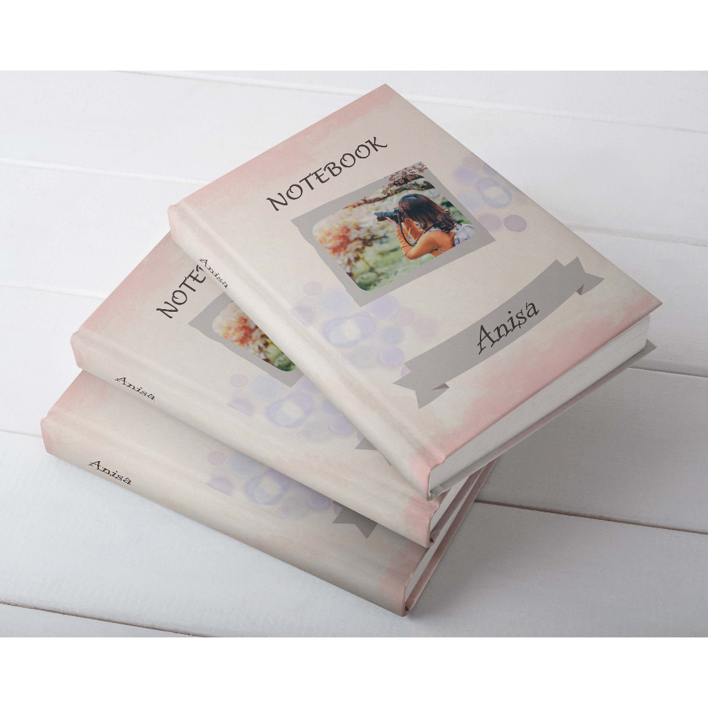 Jual notebook,hard cover ( custom : Nama, Photo & quotes ) | Shopee ...