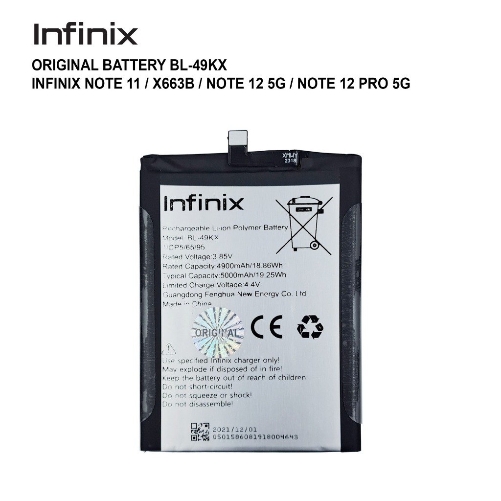 Jual Battery Infinix BL-49KX Note 11 NFC X663B Note 12 X670 INFINIX ...
