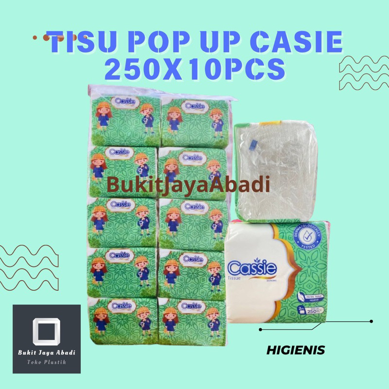 Jual Tisu Tissue Cassie Pop up 1pack isi 10pcs | Shopee Indonesia