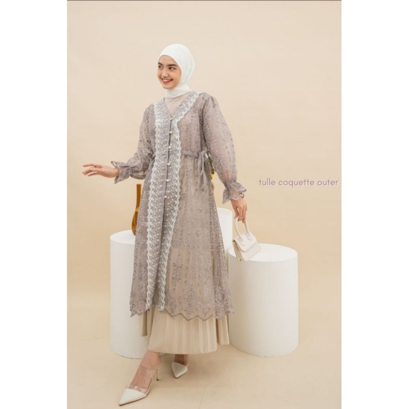 Jual Dahayu outer| Outer tille brukat bordir tali | Lace outer| Kebaya ...