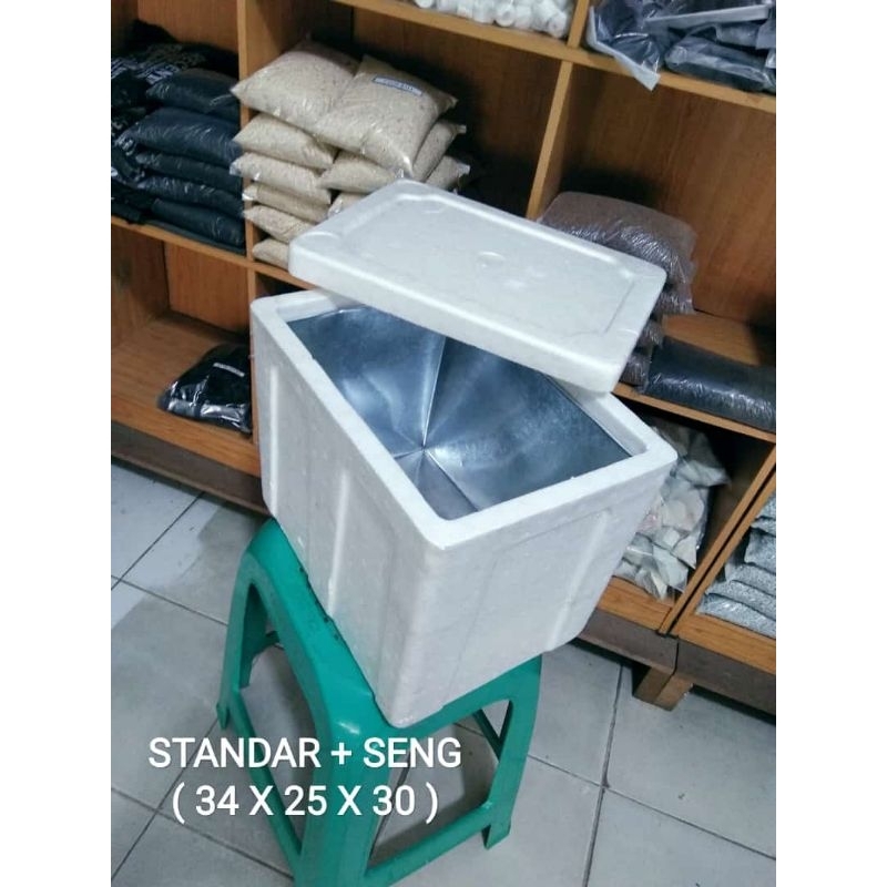 Jual BOX STYROFOAM BARU + SENG DALAM BOX // 34X25X30 | Shopee Indonesia