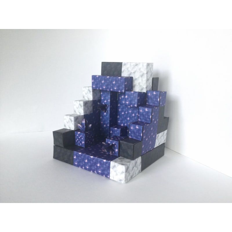 Jual Lembaran pola papercraft Minecraft amethyst geode (2PP-A13 ...