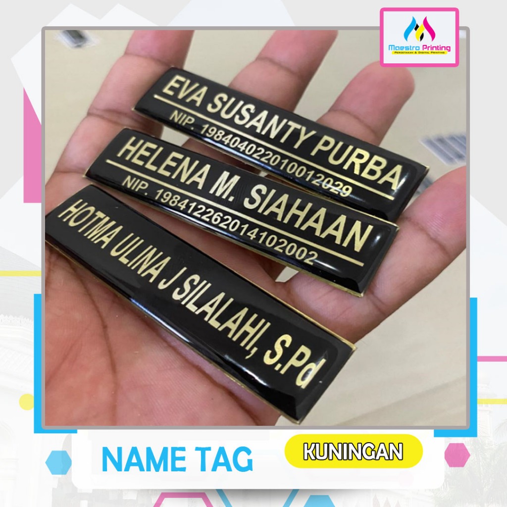 Jual NAME TAG BAD NAMA DADA PIN NAMA KUNINGAN STAINLESS | Shopee Indonesia