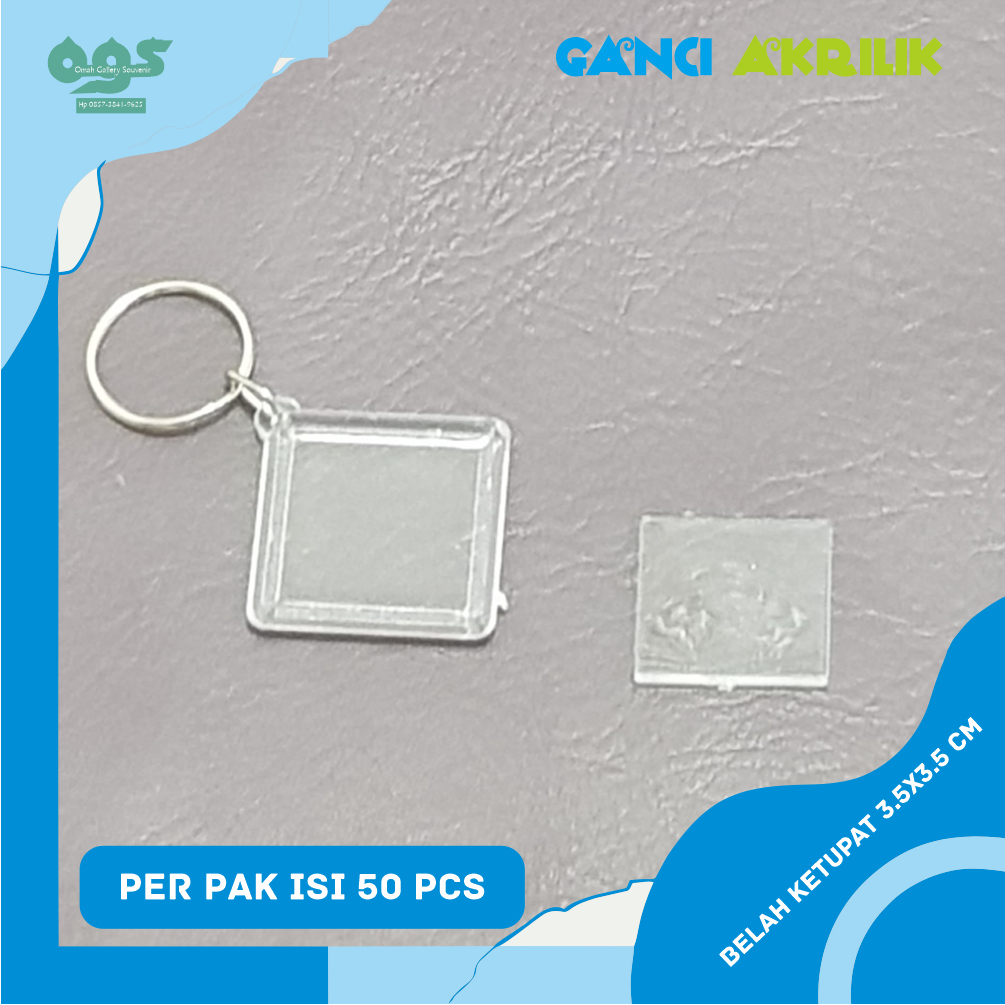 Jual Bahan Gantungan Kunci Ganci Akrilik Insert Paper Photo Keychain ...