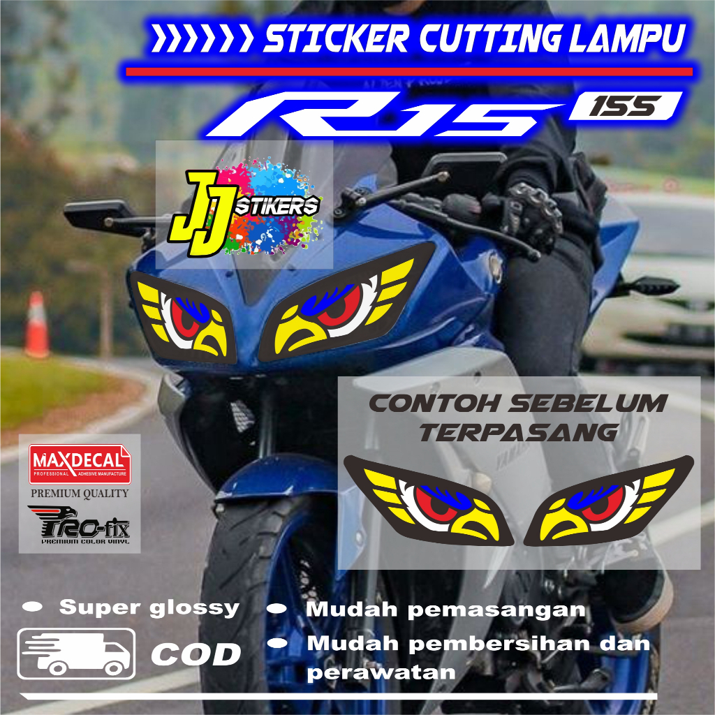 Jual Sticker Mata Stiker lampu R15 V2 | Shopee Indonesia