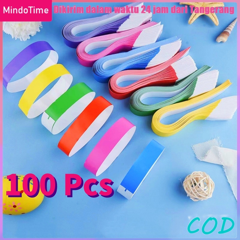 Jual 100Pcs Gelang tiket PVC Tali Pergelangan/Gelang Event/Anti Air ...