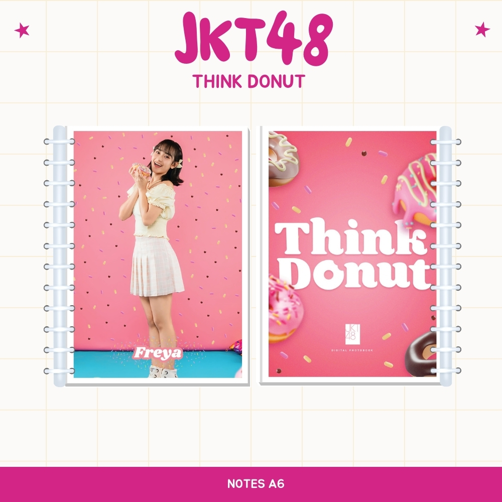 Jual A6 NOTES JKT48 THINK DONUT (ISI 40 HVS + COVER LAMINASI 2 SISI ...