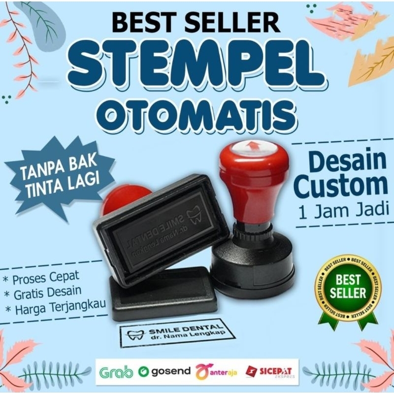 Jual Stempel custom tinta satu warna langsung jadi | Shopee Indonesia
