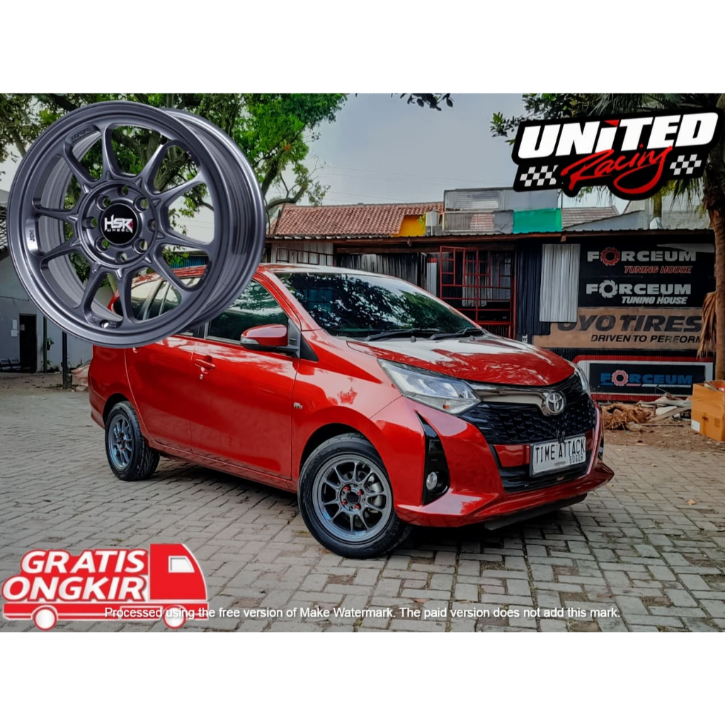 Jual VELG RACING MOBIL SIGRA CALYA AYLA RING 15 HSR DL GREY PELAK R15 ...