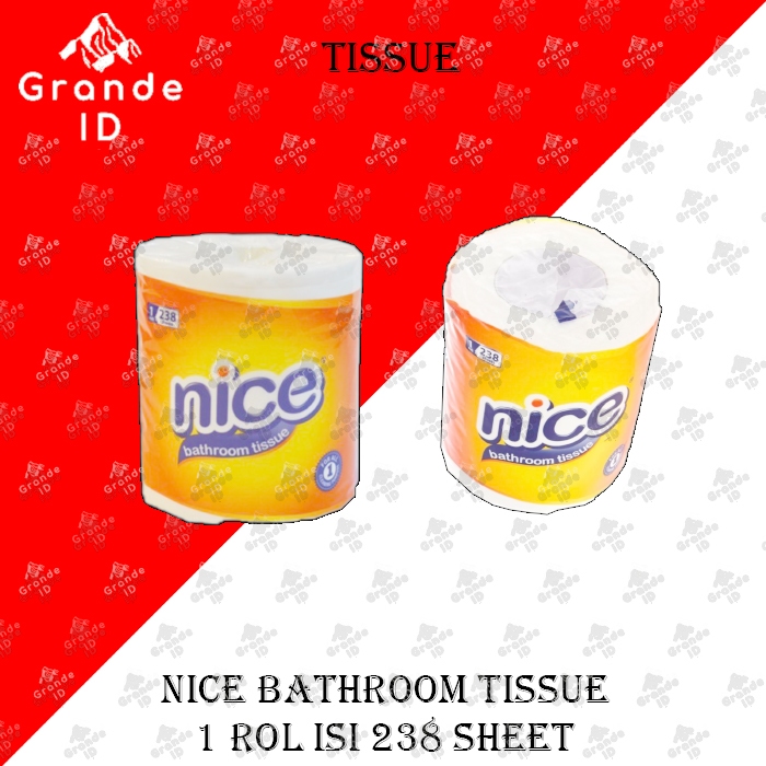 Jual TISSUE NICE 238 SHEET 2 PLY ROLL TISU BATHROOM TISUE TOILET TISSU ROLL TISU GULUNG | Shopee ...