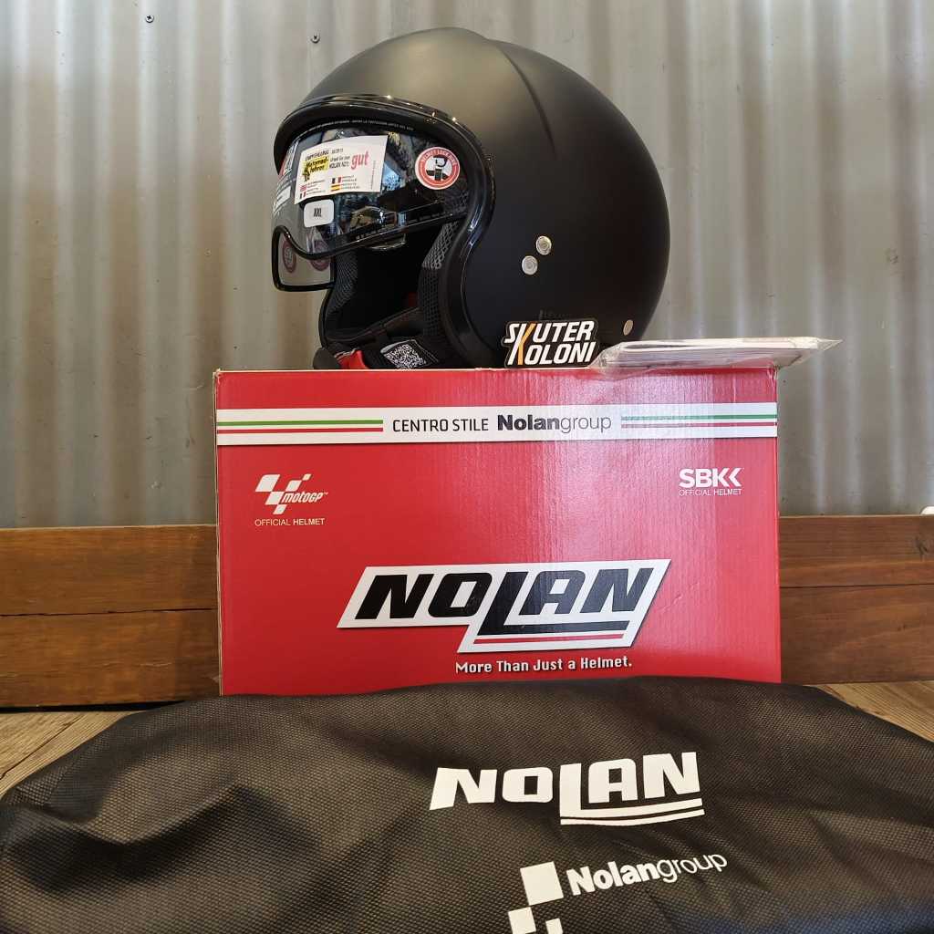 Jual NOLAN N21 Classic 10 Half Face Helmet Helm Flat Black | Shopee Indonesia