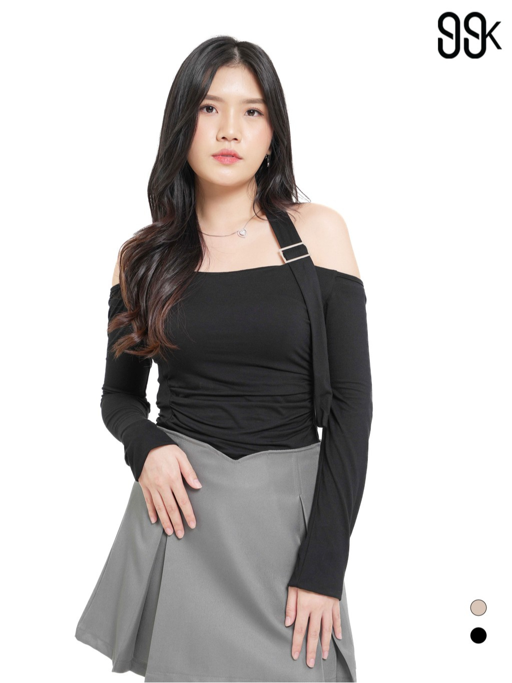 Jual 99kOUTLET Atasan Lengan Panjang Halter Neck 1771 (S/M/L/XL ...