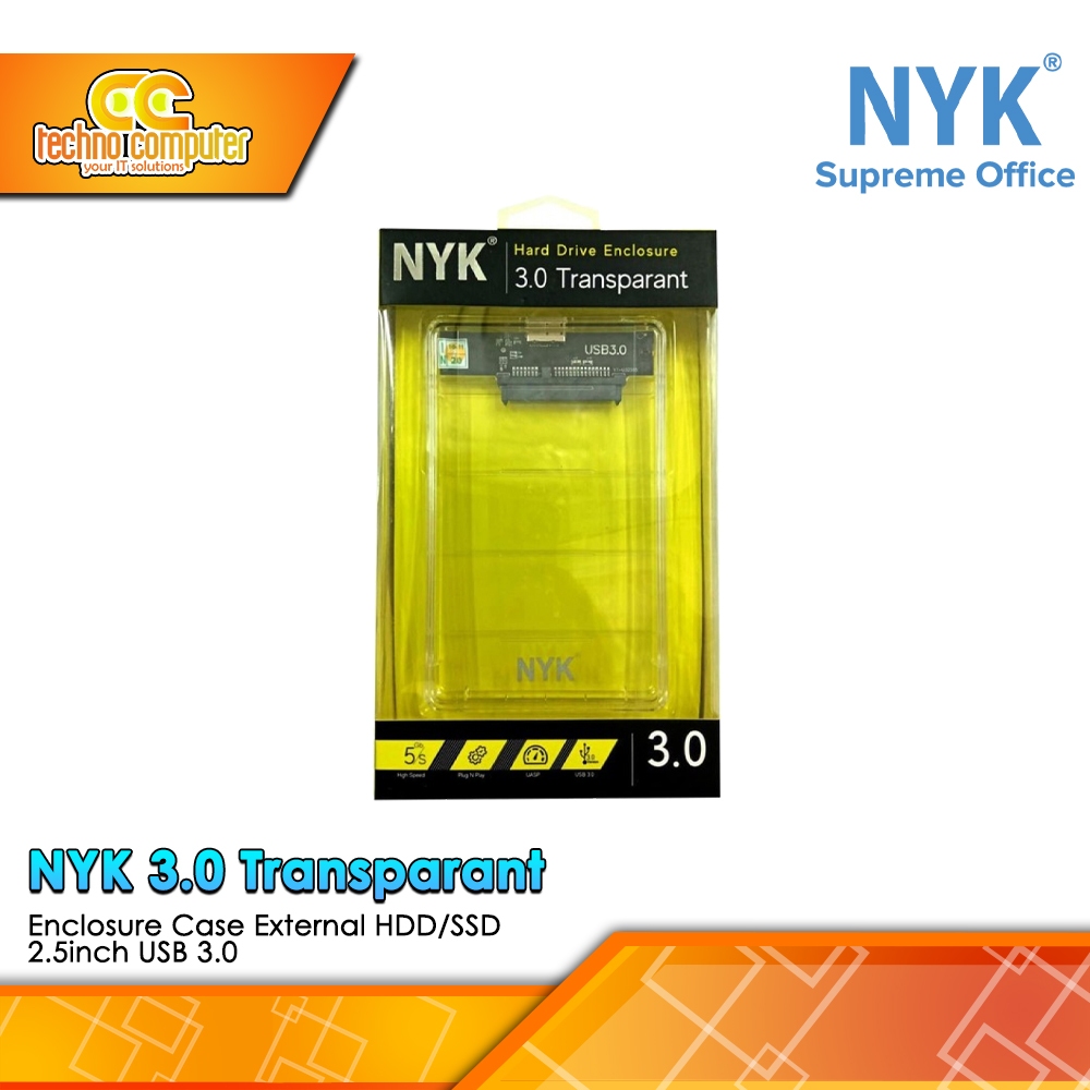 Jual NYK Enclosure Case External HDD SSD 2.5 inch SATA USB 3.0 Transparant | Shopee Indonesia