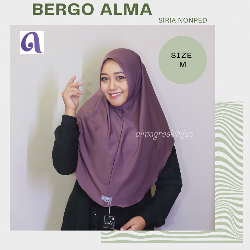 Jual ALMA SIRIA - Bergo Daily Alma NONPED size M // hijab Daily alma ...