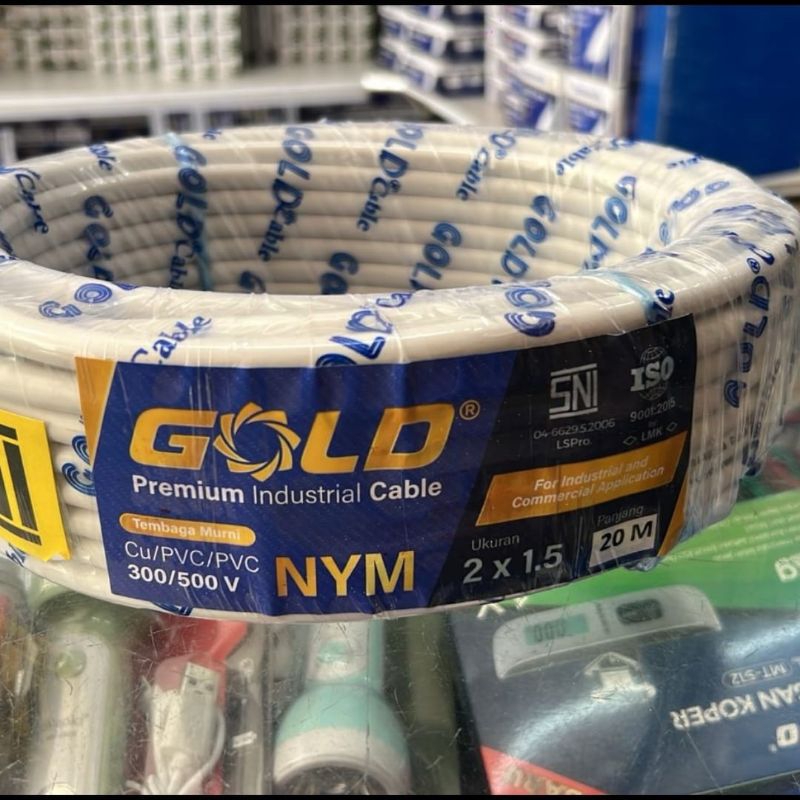 Jual GOLD KABEL LISTRIK NYM 2X1.5 20M PER ROL SNI TEMBAGA MURNI ...