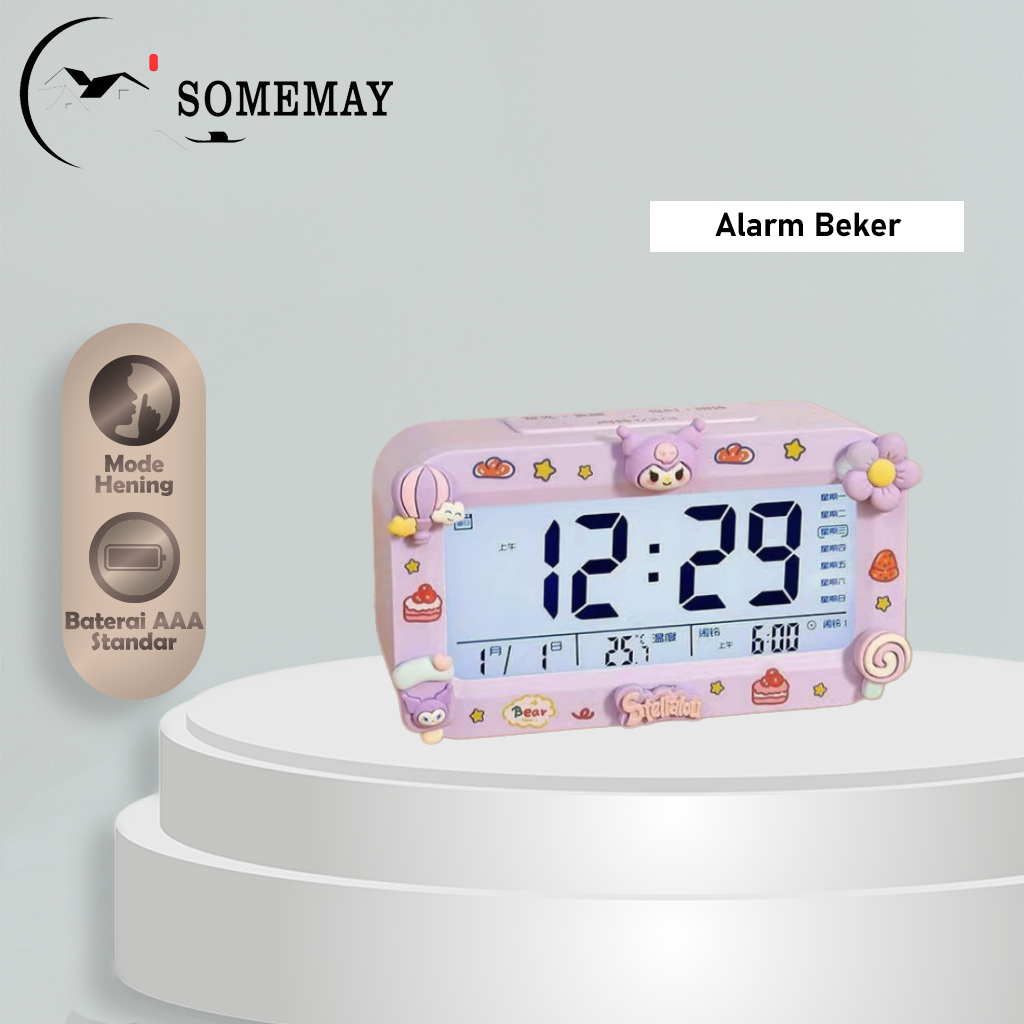 Jual SOMEMAY Jam alarm dinding M40/ Digital Jam Weker Mini Mode Alarm ...