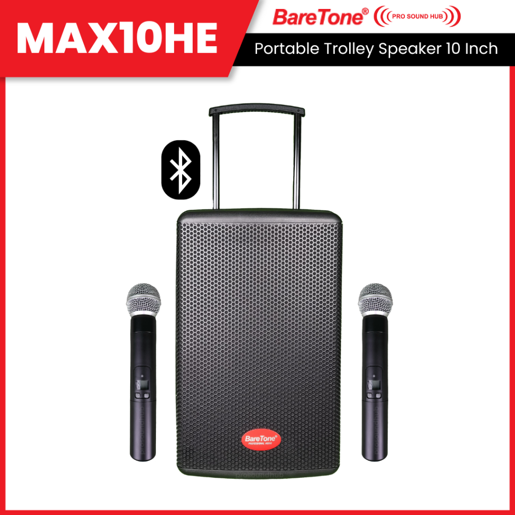 Jual Baretone MAX10HE MAX 10 HE Speaker Portable Trolley Mic Wireless ...