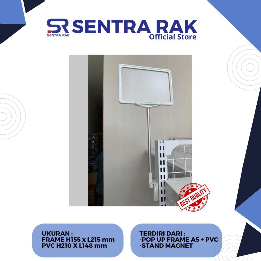 Jual Pop up Frame A5 + Stand Magnet / Tiang Promo P 30 cm - Stand ...