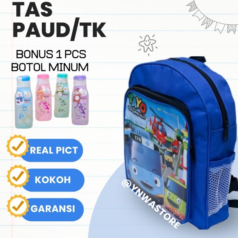 Jual TAS RANSEL GENDONG ANAK PAUD TK GAMBAR TAYO SPIDERMAN TRANSFORMERS ...
