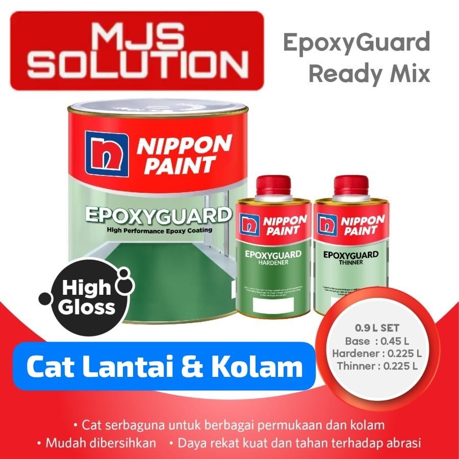 Jual CAT LANTAI DAN KOLAM NIPPON EPOXY GUARD READY MIX 0,9L / SERBA ...
