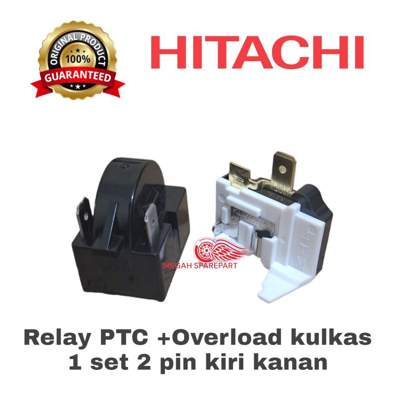 Jual RELAY PTC OVERLOAD KULKAS HITACHI 2 pin KAKI KIRI KANAN 1 DAN 2 ...