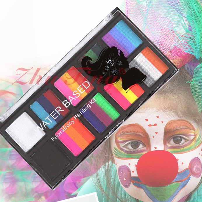 Jual Colorful 10 warna diy Face Body painting Make up palette | Shopee ...