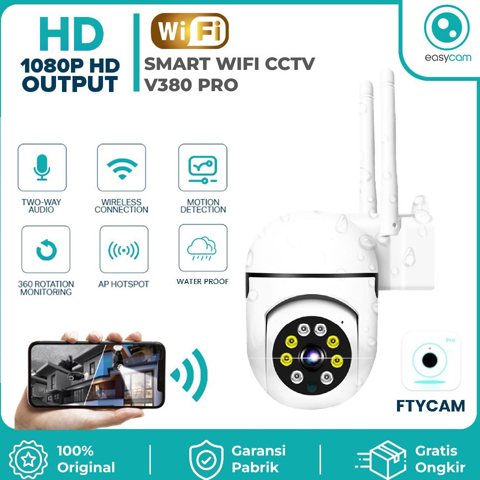 Jual KODE M27C EasyCam Cctv Wifi Outdoor HD PTZ IP Kamera Cctv Wide Angle 36 Derajat Human ...