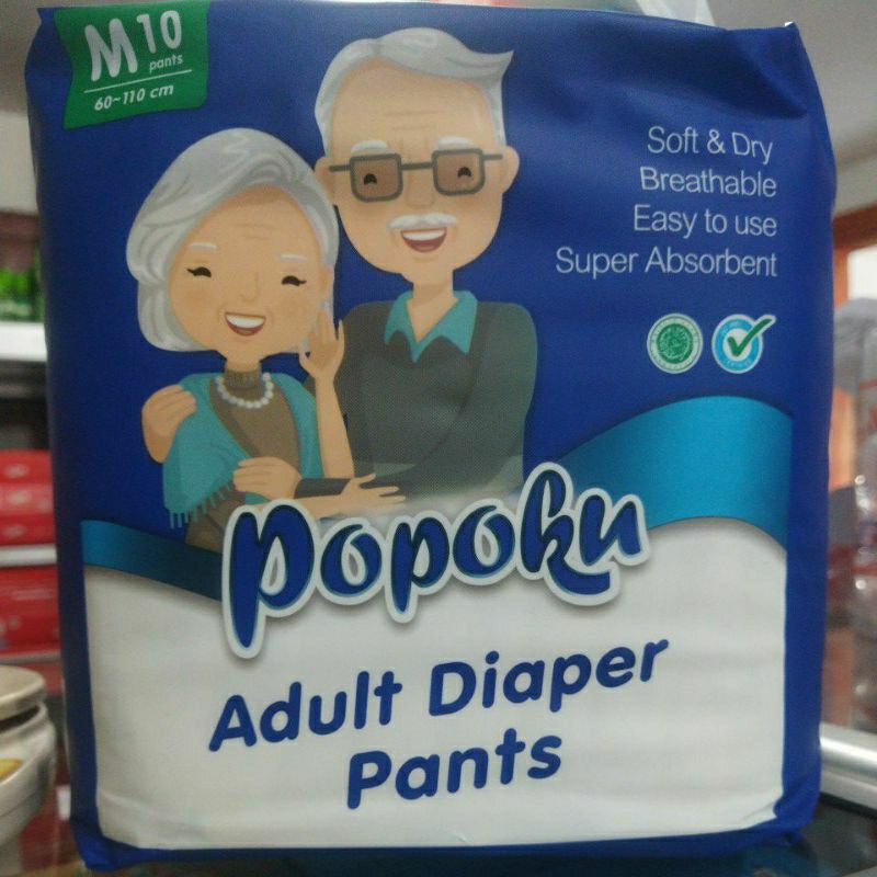 Jual POPOKU ADULT DIAPERS PANTS M10 | Shopee Indonesia