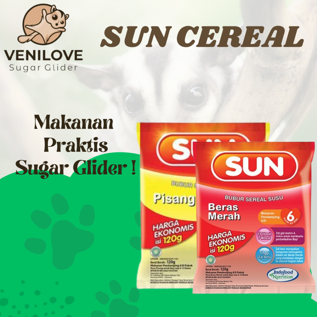Jual BUBUR SUN SEREAL | BUBUR SUN MAKANAN SUGAR GLIDER CEREAL | BUBUR ...