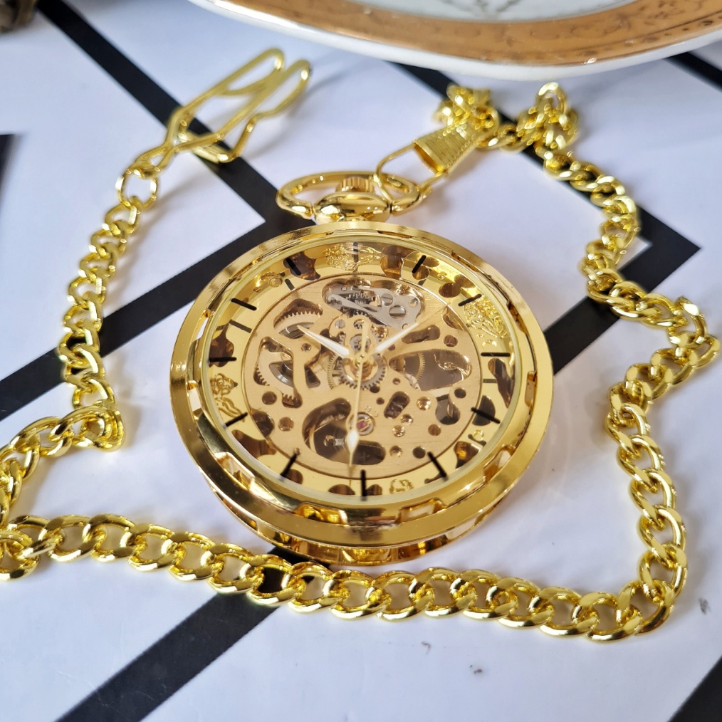 Jual KODE N56Z POCKET WATCH Ancient Jam Kantong Saku Gold Automatic ...