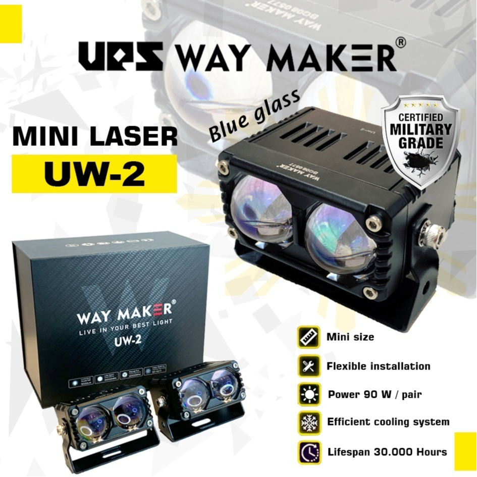 Jual Lampu Tembak Mini Laser Led Way Maker 2 Mata UW2 Military Grade 90 ...