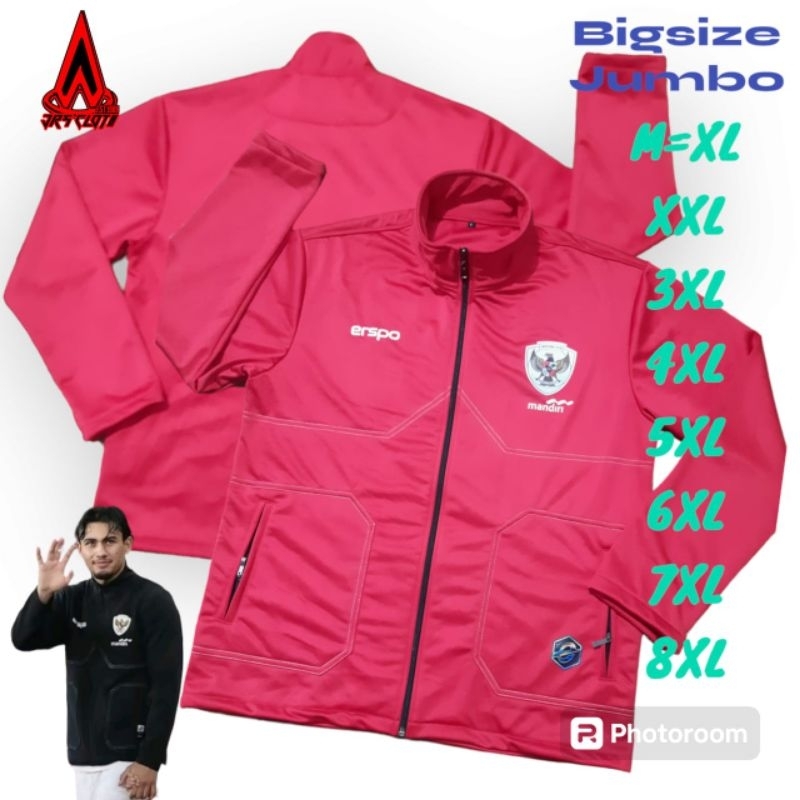 Jual jaket pria jumbo timnas indonesia terbaru jaket olahraga bahan ...