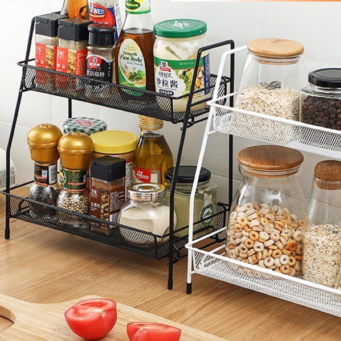 Jual Rak Bumbu Dapur 2 Tingkat Besi Rak Kamar Mandi Rak ATK Rak ...