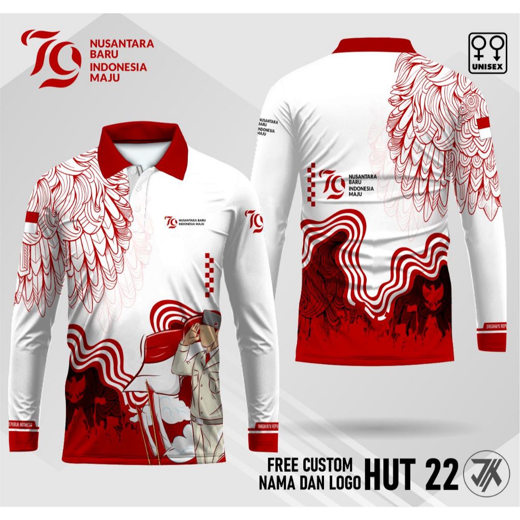 Jual jersey polo hut ri 79 jersey 17 agustus kaos 79 kaos kemerdekaan lengan panjang | Shopee ...