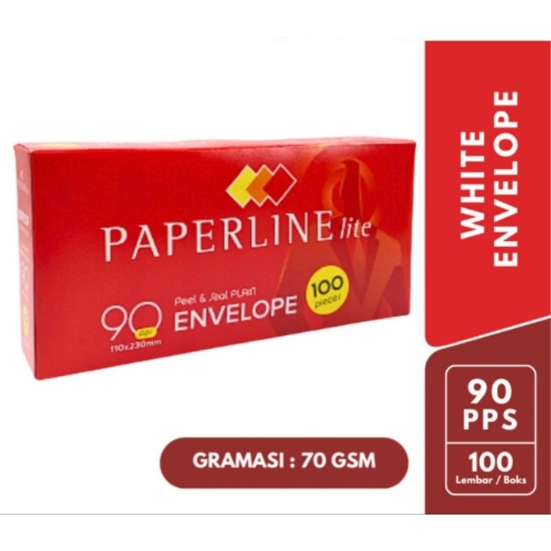 Jual Amplop Putih Polos 90 + Perekat - Paperline Lite 70gsm | Shopee Indonesia