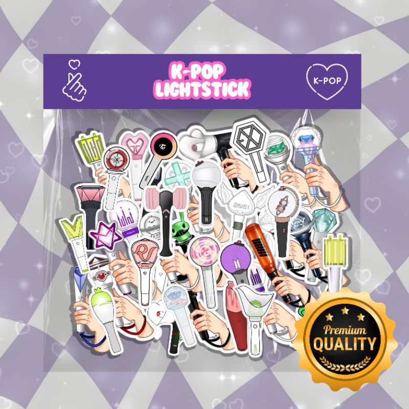 Jual 60PCS+ STICKER LIGHTSTICK BAND KOREA | STICKERS K-POP LIGHTSTICK ...