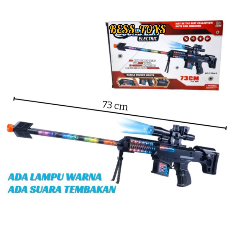 Jual Mainan Tembak Tembakan Panjang 73 cm 728A-3 Sound Gun Electric ...
