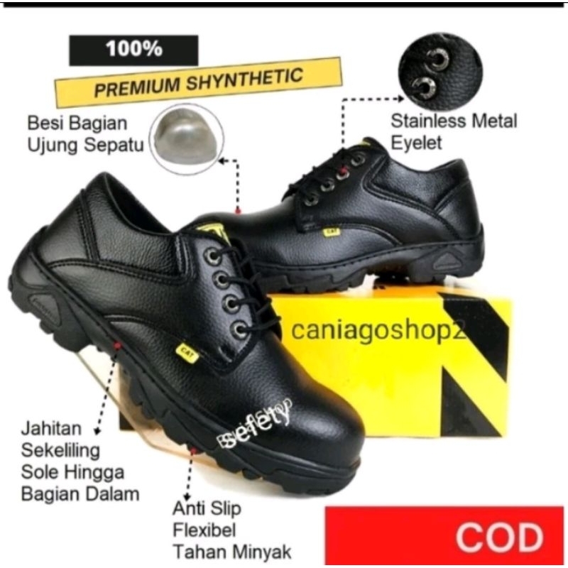 Jual Sepatu Safety Pria Septi Ujung Besi sefty shoes Septy proyek kerja ...