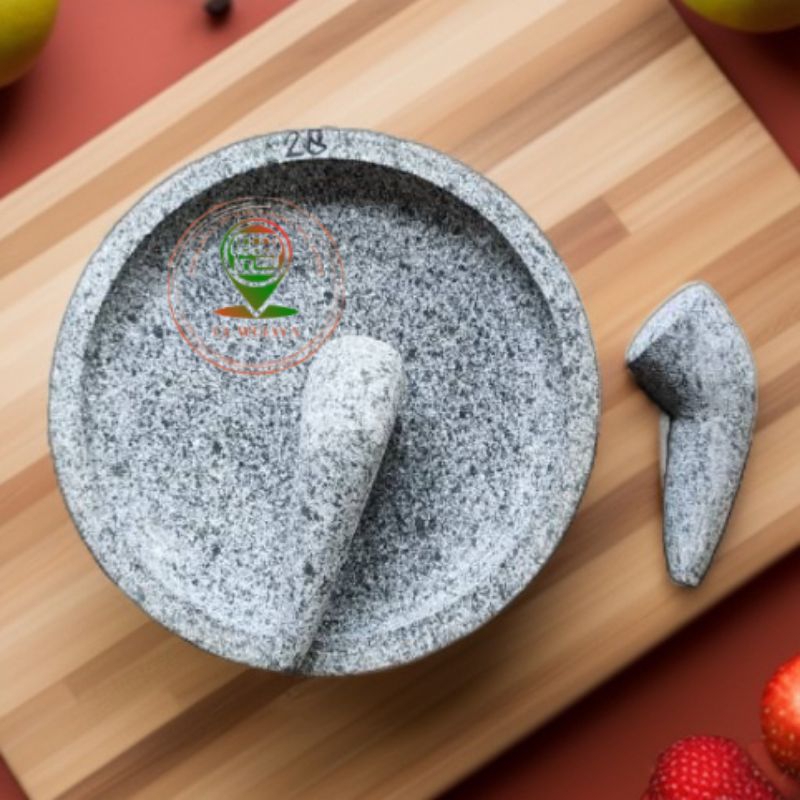 Jual Cobek batu jumbo plus ulekan / coet batu bubut ukuran jumbo ...