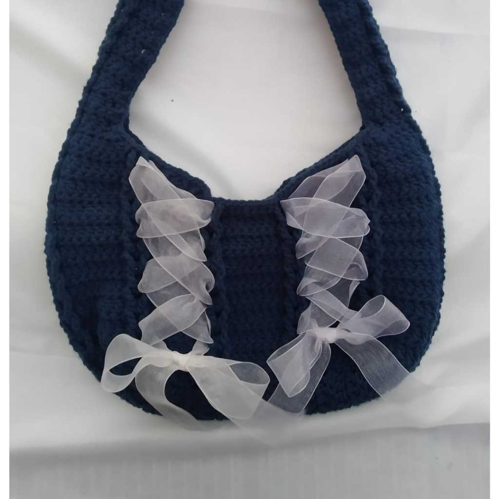 Jual Crochet Cinta Bag|Tas Rajut Handmade Korean Coquette | Shopee ...