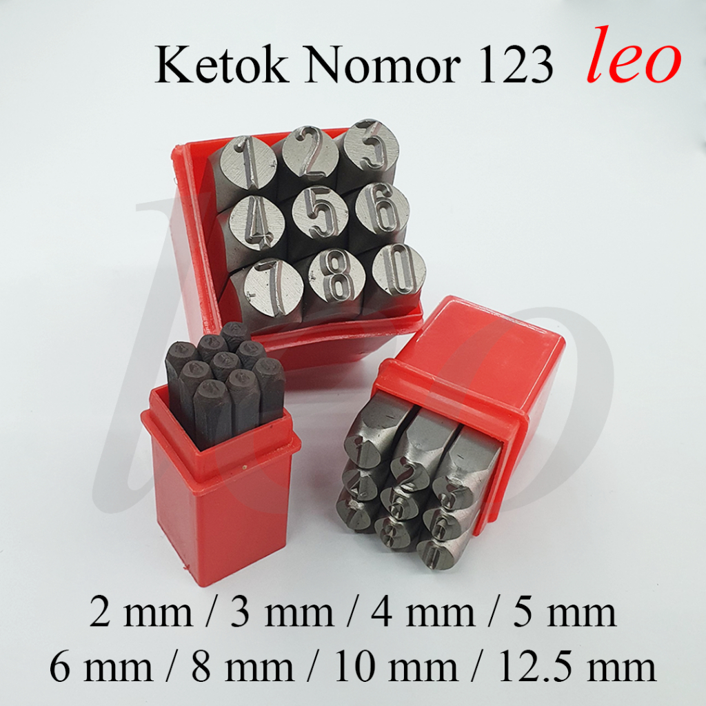 Jual Number Punch 2/3/4/5/6/8/10/12.5 mm Ketok Nomor Angka 2mm 3mm 4mm ...