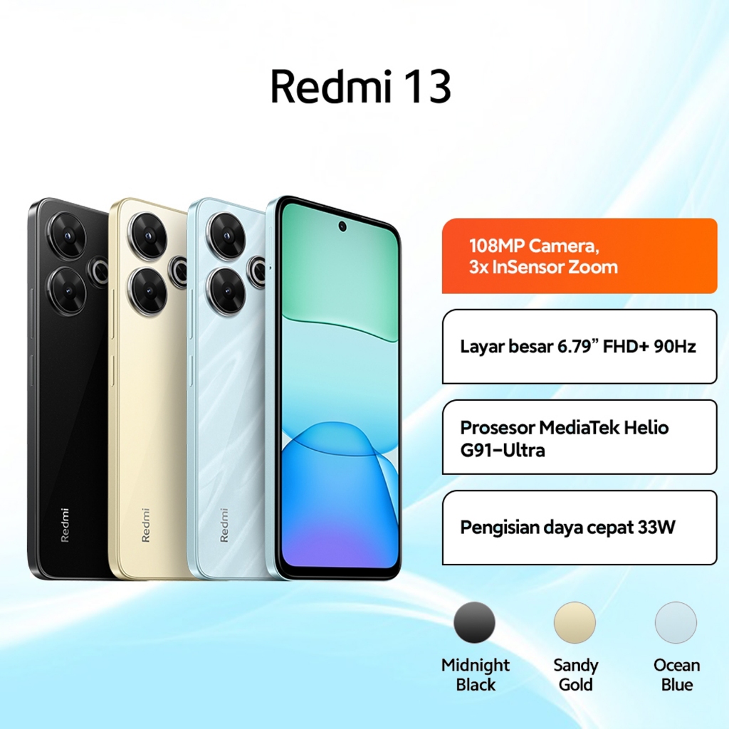 Jual Xiaomi Redmi 13 | Xiaomi Redmi 13X (8GB/128GB) | (8GB/256GB ...